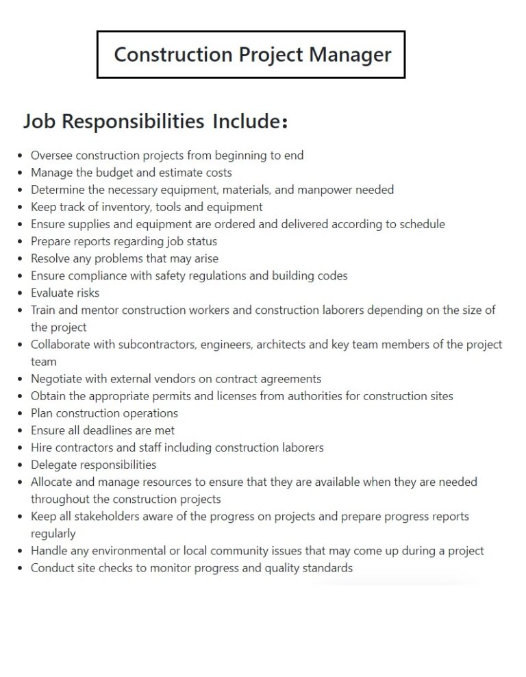 Construction-Manager-Job-Responsibilities-Template | Free Word ...